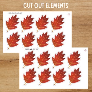 Fall Leaves Counting to 20, Printable Flisat Insert, Trofast Insert ...