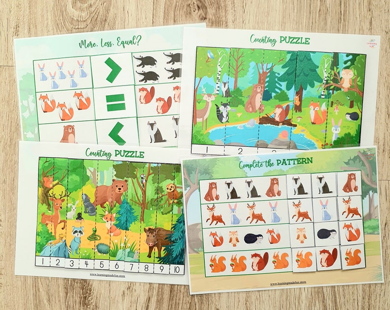 Forest Animals Busy Book Woodland Learning Binder Preschool - Etsy