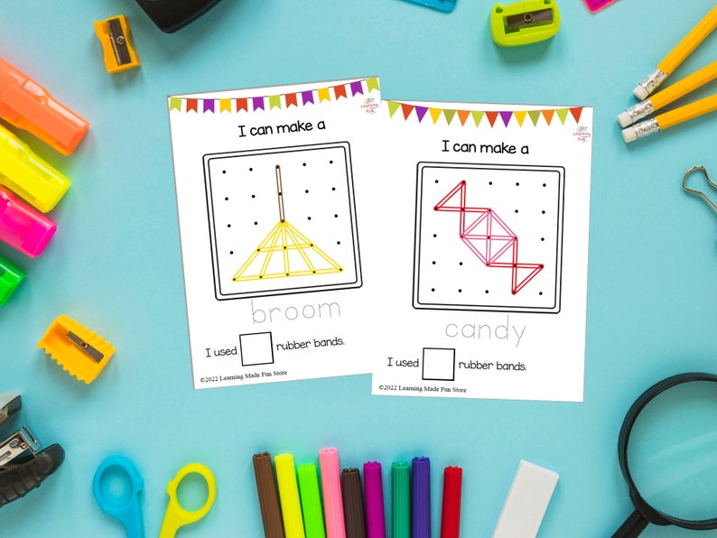 Halloween Geoboard Task Cards: Fine Motor Skills Activity (PDF) - Etsy