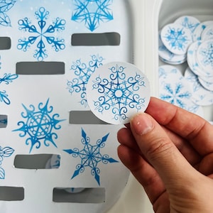 Snowflakes Pattern Sorting, Printable Flisat Insert, Trofast Insert ...