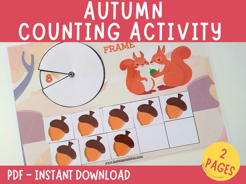 Autumn Counting Activity Numbers 1-10 Count Learning - Etsy