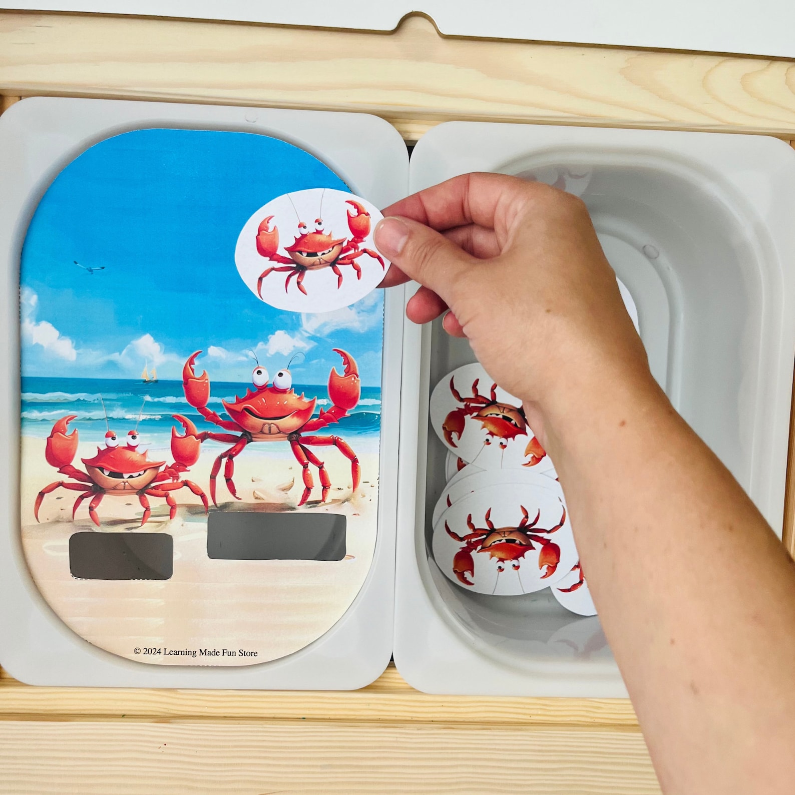 Crabs Size Sorting Flisat Insert, Preschool Printable (digital Download ...