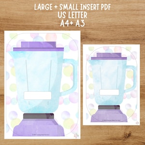 Make a Smoothie Counting, Printable Flisat Insert, Trofast Insert ...