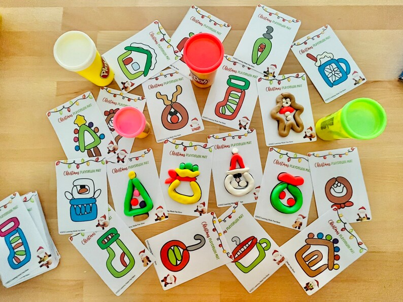 Christmas Play Dough Mats: Montessori Toddler Activities (PDF) - Etsy
