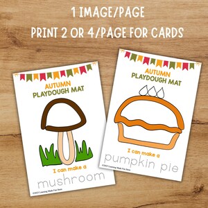 Autumn Playdough Mats Printable | Fall Fine Motor Activity for ...