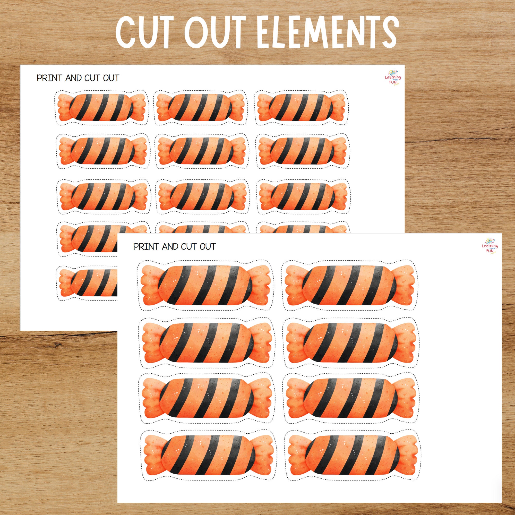 Halloween Candy Count to 10 by Size, Flisat Insert, Trofast Insert ...
