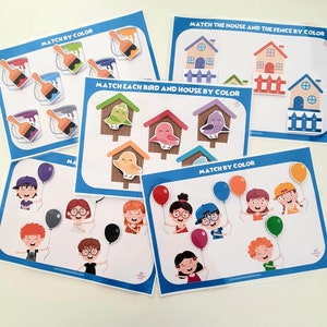 Colors Busy Book: Matching Activities for Toddlers (digital Download ...