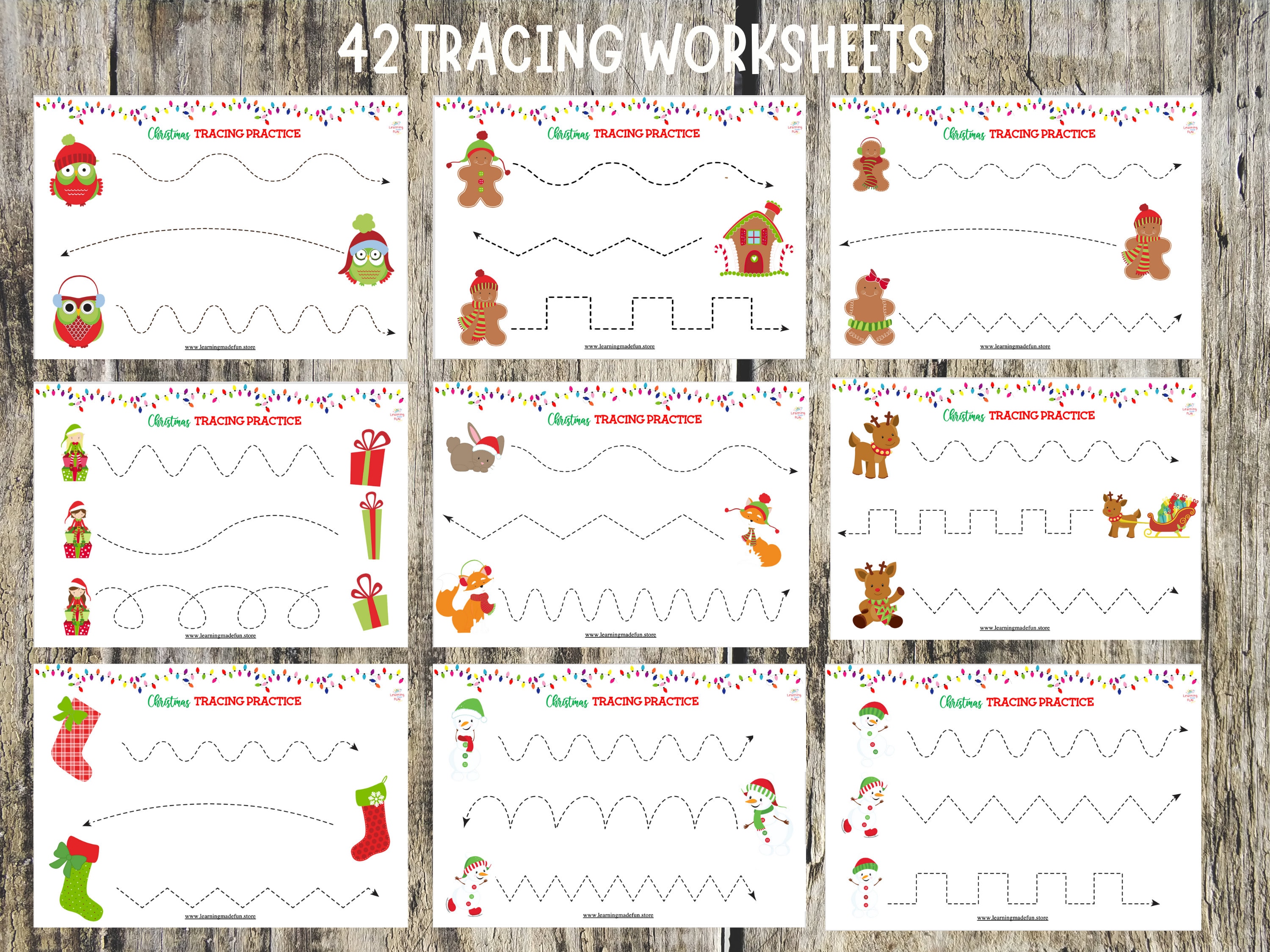 Christmas Tracing Practice Tracing Lines Fine Motor Skills - Etsy