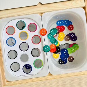 Matching Colors Printable Flisat Insert, Trofast Insert, Preschool ...