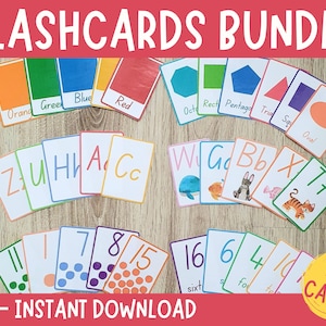 Montessori Flashcards Bundle: ABC, Numbers, Shapes, Colors (printable ...