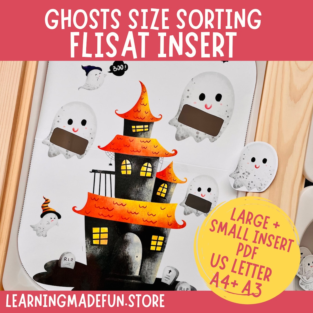 Halloween Size Sorting, Printable Flisat Insert, Trofast Insert ...