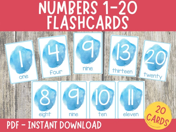 Montessori Numbers Cards Counting Practice Flash Cards Flash | Etsy