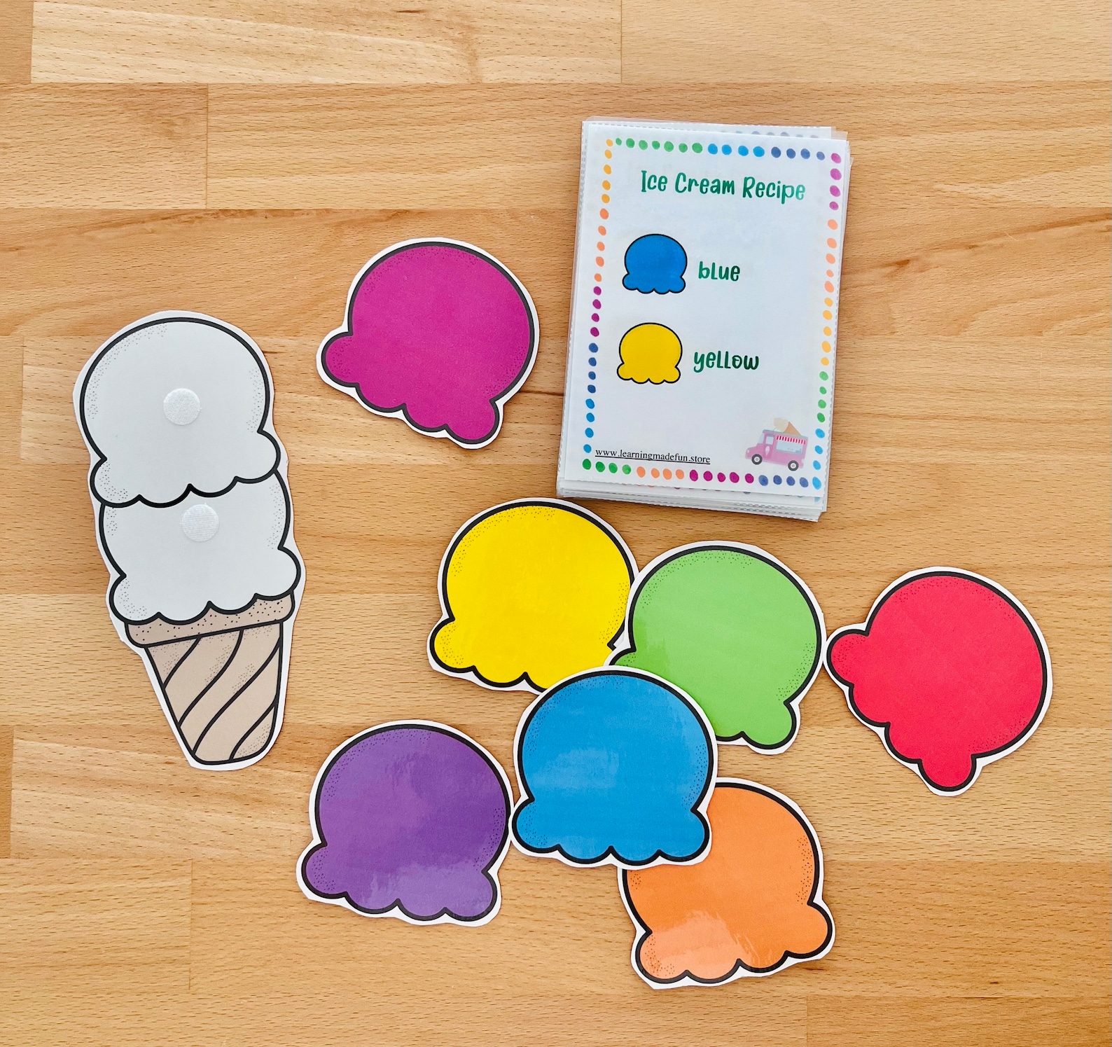 Build an Ice Cream Recipe Game Pretend Play Dramatic Play - Etsy
