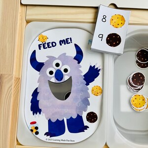 Cookie Counting Printable Flisat Insert, Trofast Insert, Preschool ...