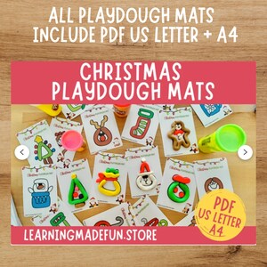 Play Dough Mats Growing Bundle, Play Doh Mats Visual Cards, Printable ...