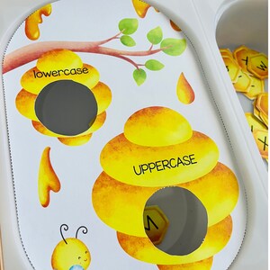Bees Sorting Letters Printable Flisat Insert, Trofast Insert, Preschool ...
