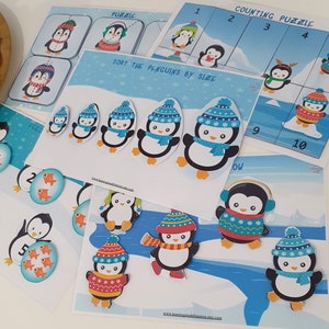 Penguins Toddler Busy Book: Matching Activities (printable) - Etsy