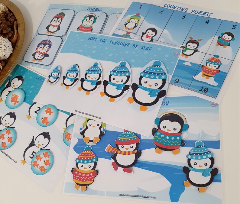 Penguins Busy Book Toddler Busy Binder Learning Binder - Etsy