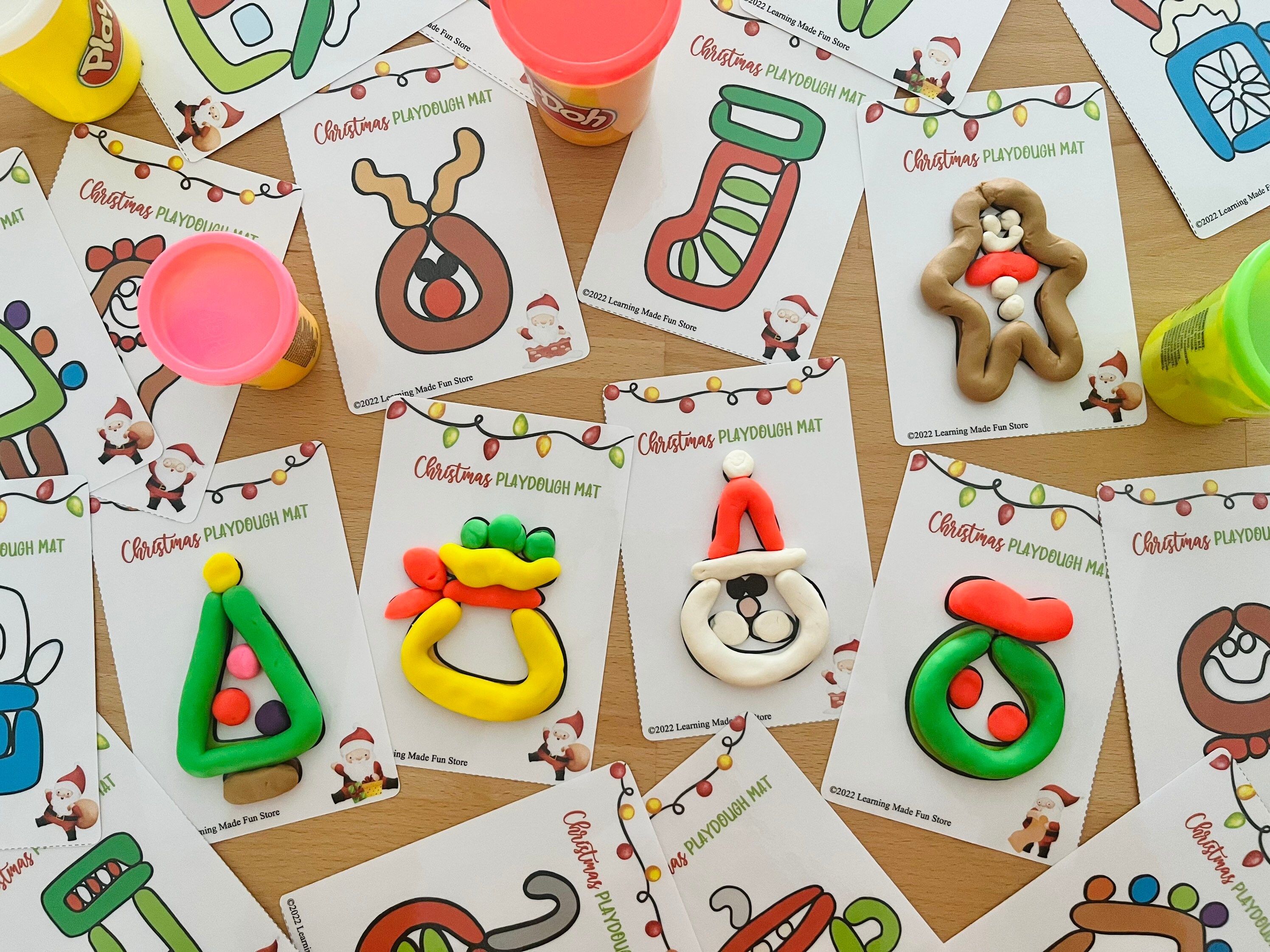 Christmas Play Dough Mats: Montessori Toddler Activities (PDF) - Etsy