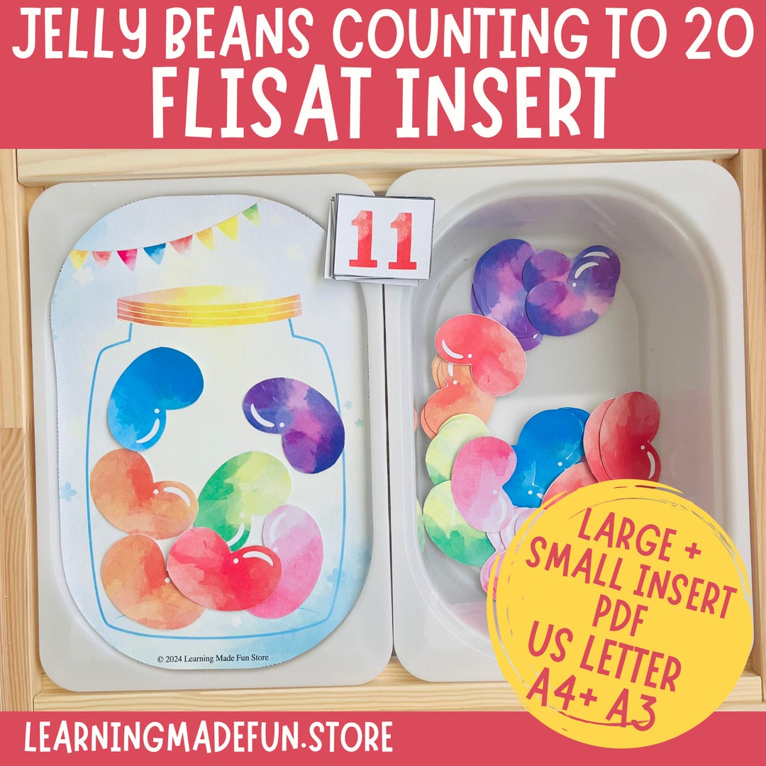 Jelly Beans Counting Flisat Insert, Patrick Count Activity, Printable ...