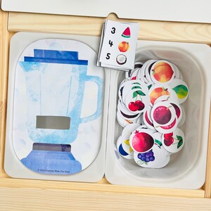 Make a Smoothie Counting, Printable Flisat Insert, Trofast Insert ...