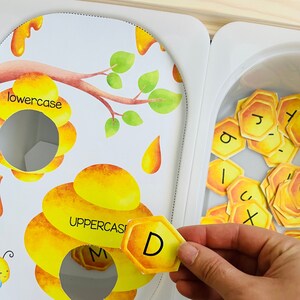 Bees Sorting Letters Printable Flisat Insert, Trofast Insert, Preschool ...