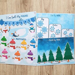 Winter Busy Book, Learning Binder, Preschool Learning Activities, Busy ...