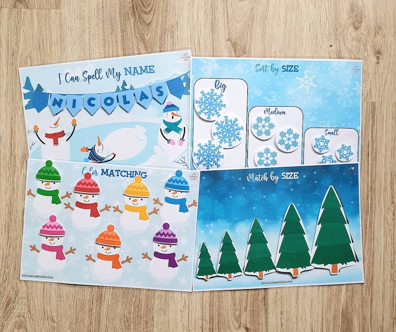 Winter Busy Book Learning Binder Preschool Learning - Etsy