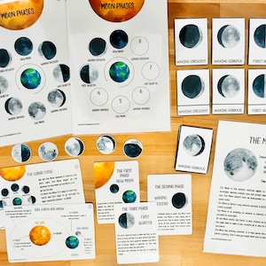 Moon Phases Unit Study, Phases of the Moon Learning Activity, Pre-k ...