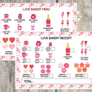 Valentine's Bakery Pretend Play Kit: Printable Learning Activity (PDF ...