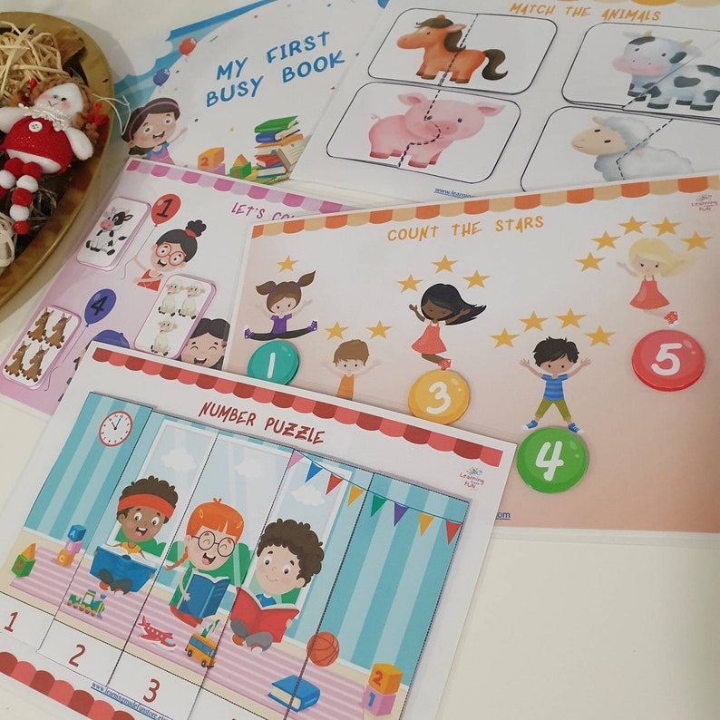 Busy Book Toddler Busy Book Printable for Kid Learning - Etsy