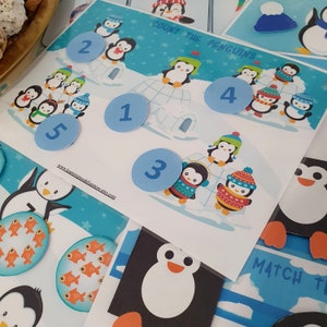 Penguins Busy Book, Toddler Busy Binder, Learning Binder, Preschool ...