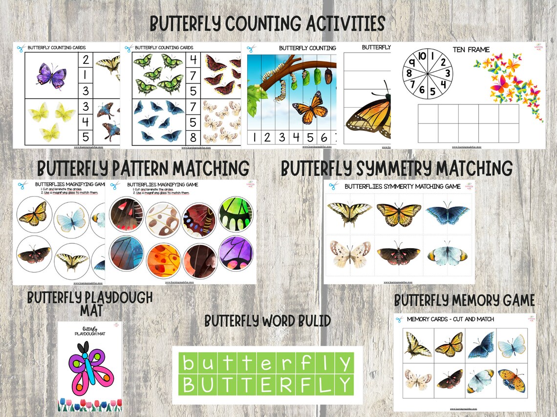 Butterfly Unit Study Learning Bundle Butterfly Life Cycle - Etsy