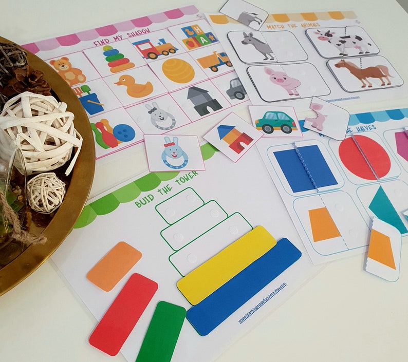 Busy Book Toddler Busy Book Printable for Kid Learning - Etsy