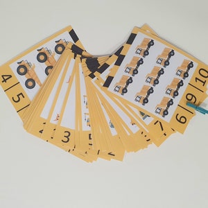 Construction Count Clip Cards, Numbers 1-20 Count and Clip Activity ...