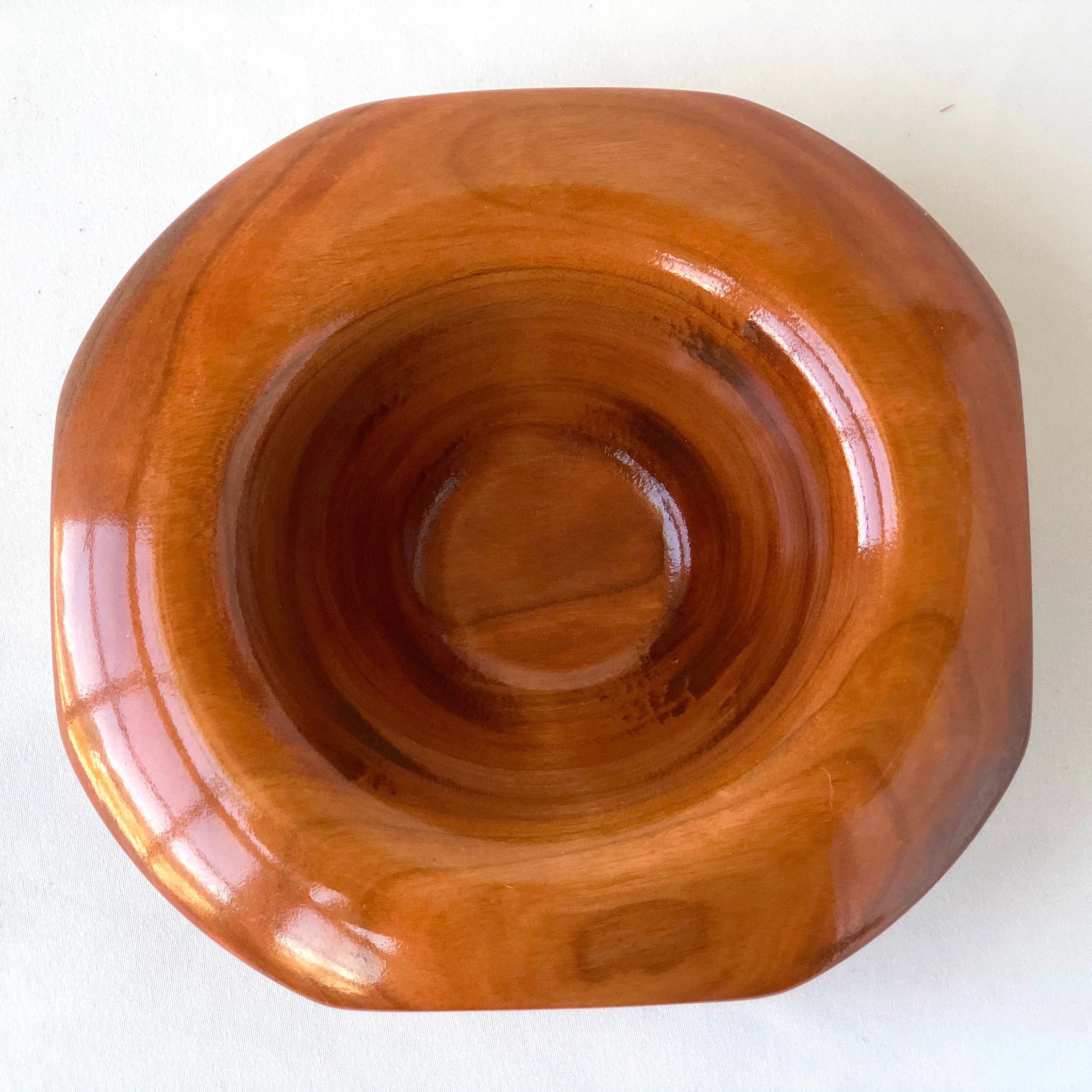 Square Cherry Wood Bowl - Etsy