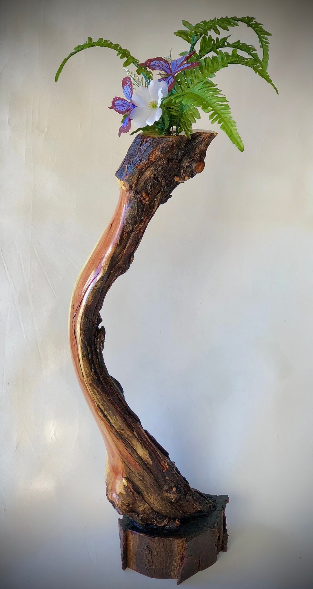Black Locust Wood Weed or Flower Vase flowers Not Included - Etsy