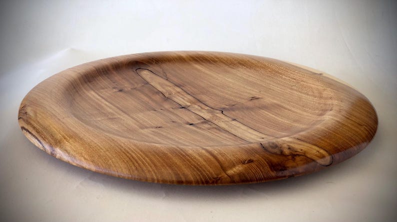 Large Elm Wood Platter - Etsy
