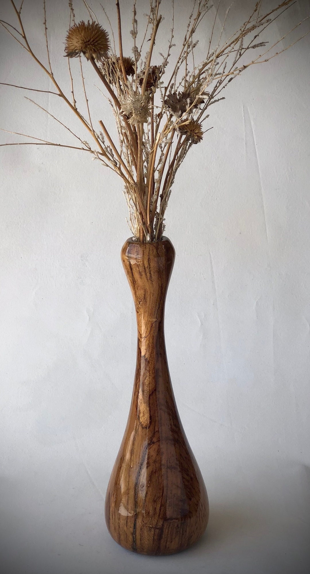 Hand Turned Wooden Weed Vase - Etsy