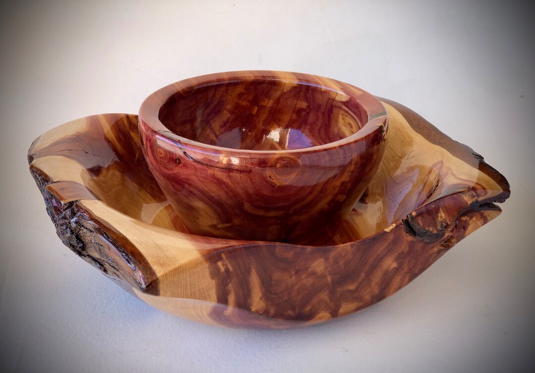 Cedar Wood double Layer Candy or Nut Bowl - Etsy