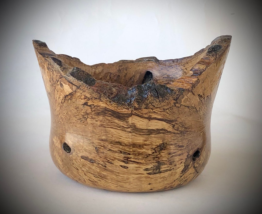 Spalted Walnut Natural Edge Bowl - Etsy