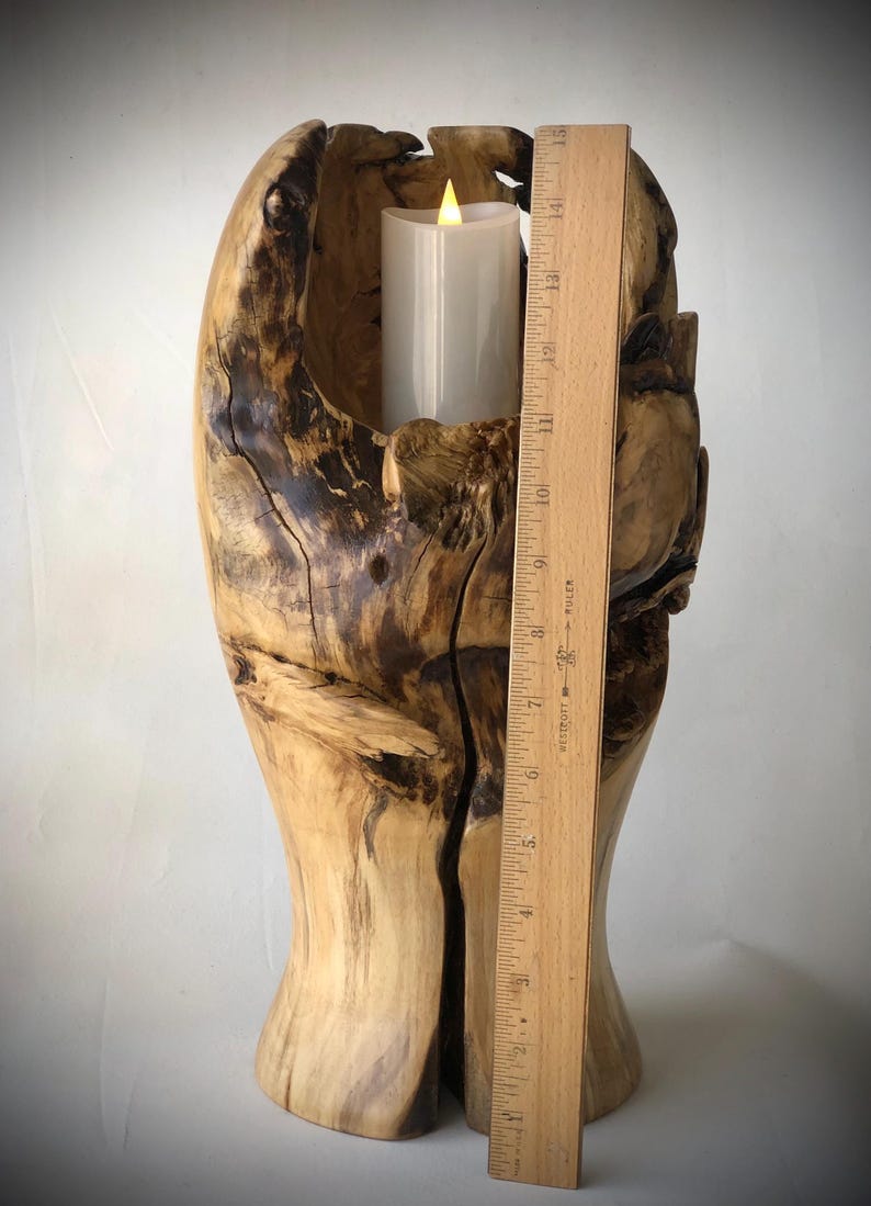 Large Aspen Root Ball Candelabra candle Included - Etsy
