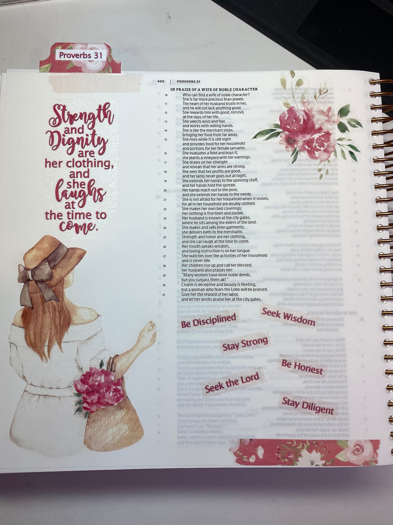 Proverbs 31 Printable - Bible Journaling - Scrapbooking - Digital Print ...