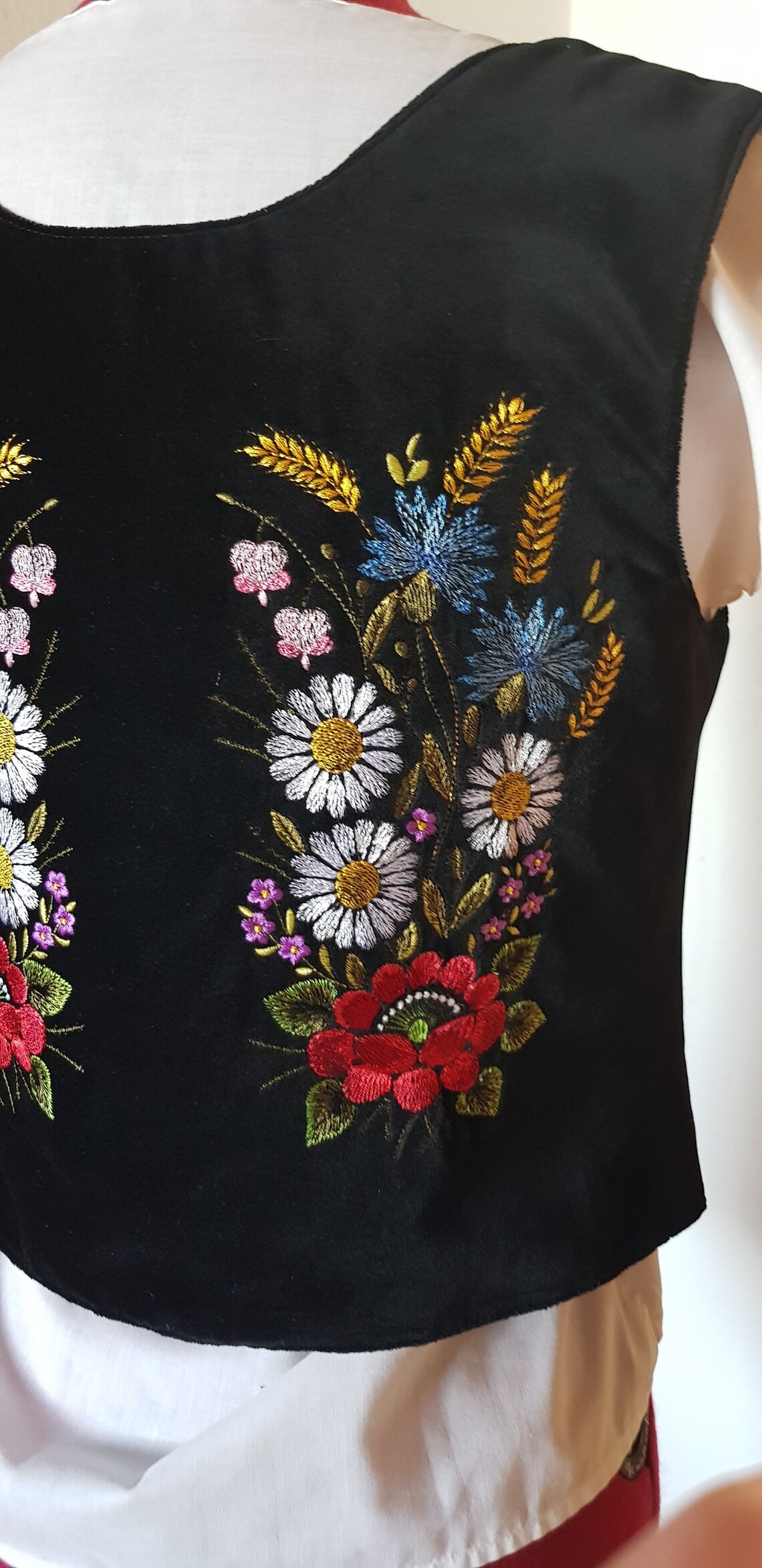 Velvet Embroidered Vest Folk Embroidered Vest Folk Vest - Etsy