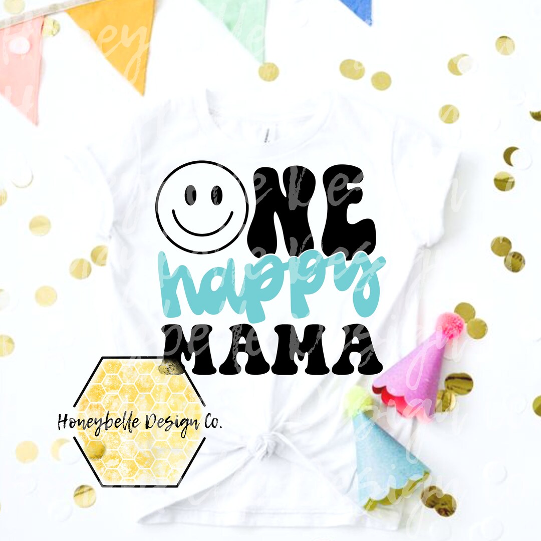 One Happy Mama Birthday Matching PNG - Etsy
