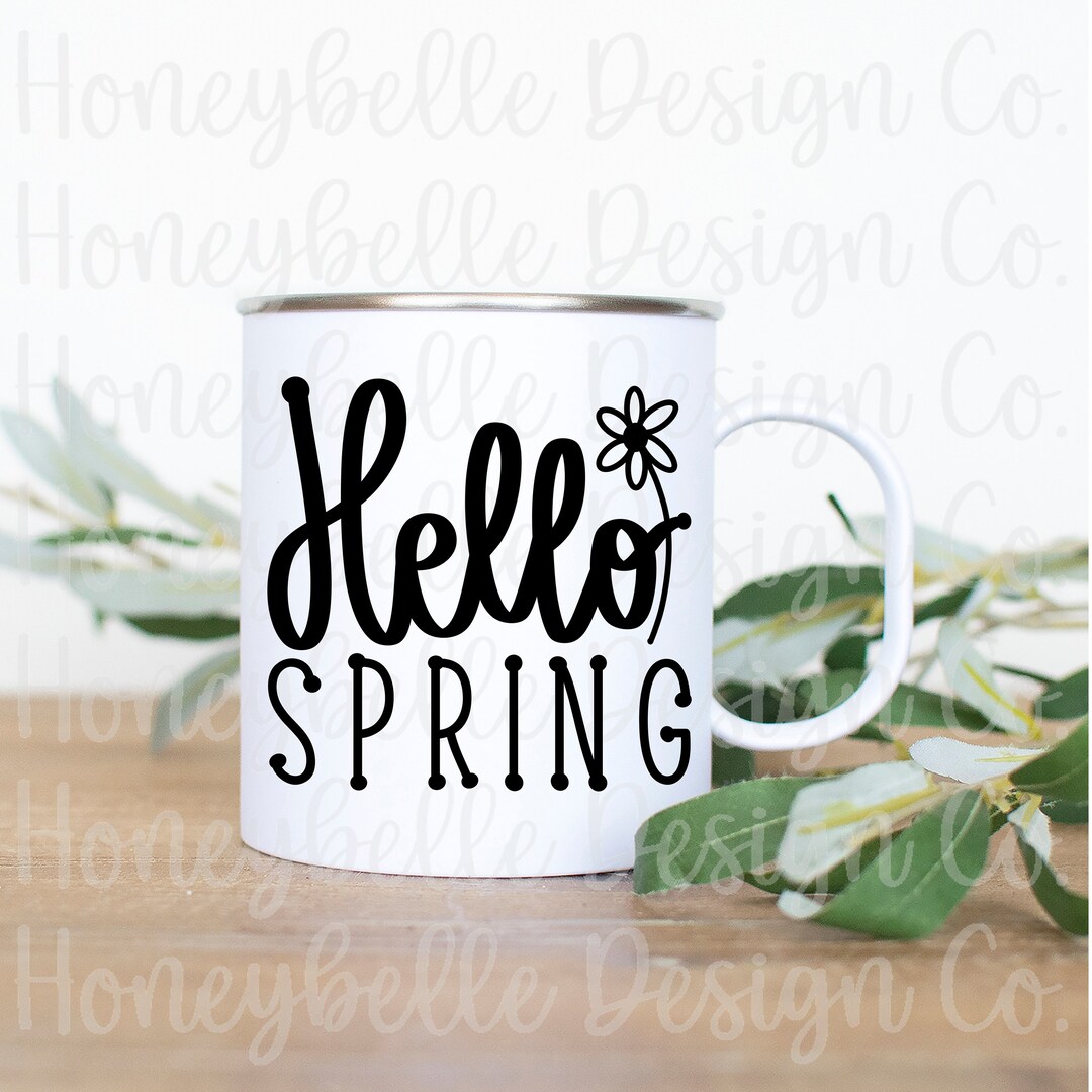Hello Spring SVG PNG | Cut File | Cricut | Silhouette - Etsy