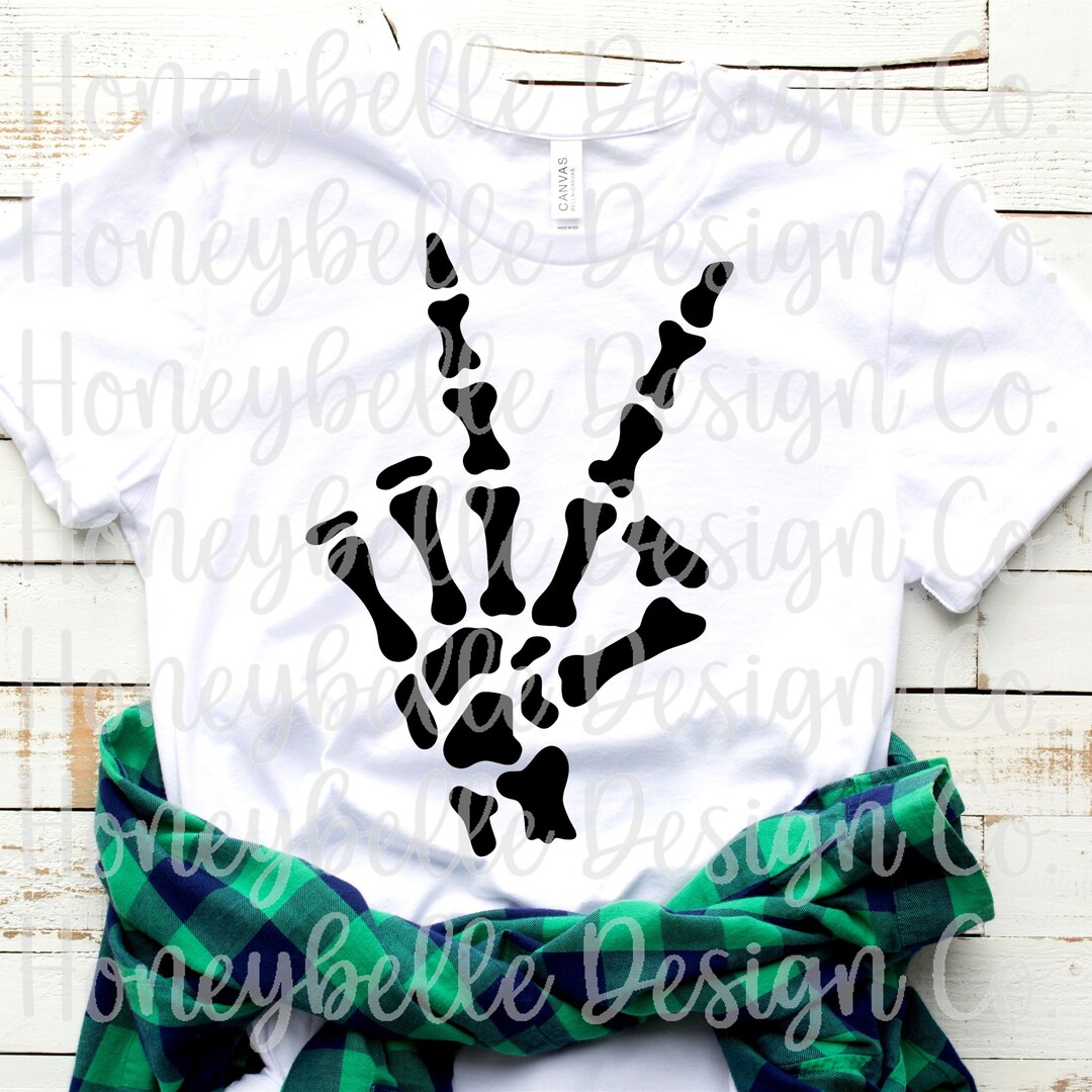 Bones Peace Sign PNG SVG - Etsy