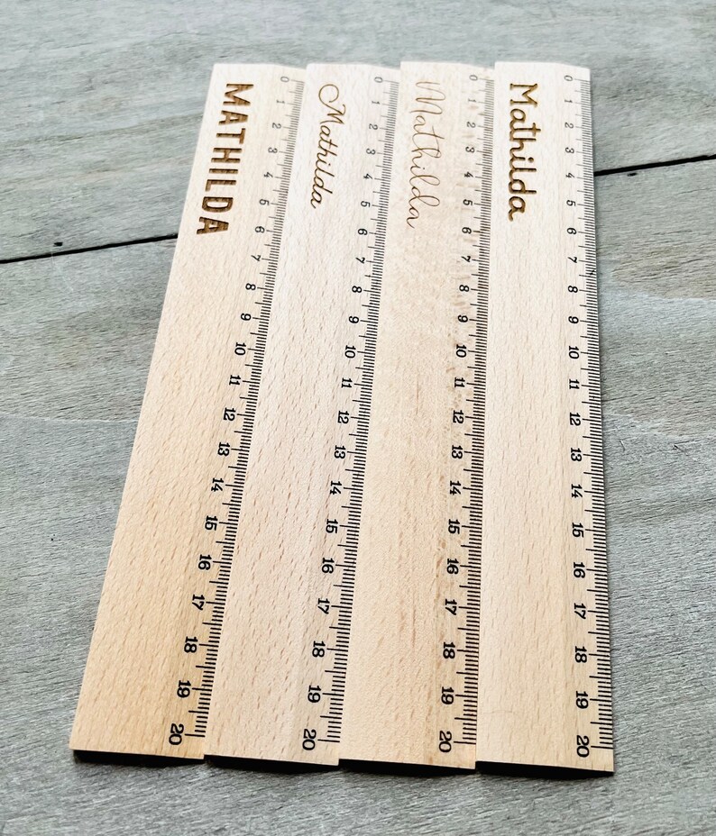 Wooden Ruler Engraved Personalized With Font of Your Choice - Etsy