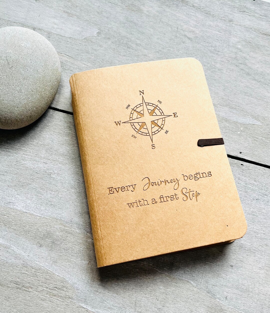 Notebook Compass Every Journey Starts With a First Step - Etsy