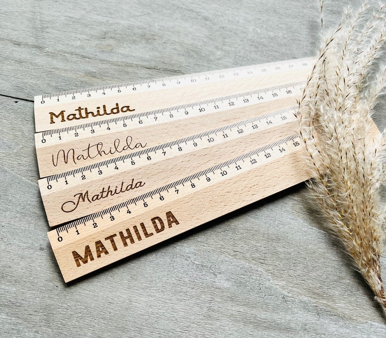 Wooden Ruler Engraved Personalized With Font of Your Choice - Etsy